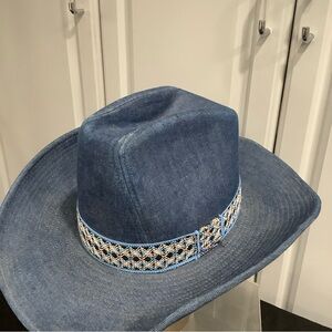 Youngan Denim Western Hat | Accessories | Vintage 7s Ya Youngan Blue ...